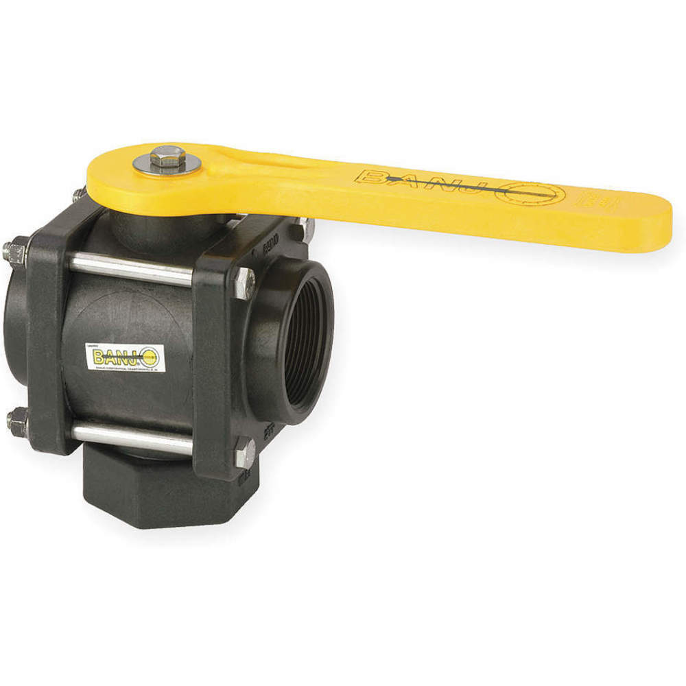 Banjo V200BL | Fpt 3-Way Bottom Load Poly Ball Valve, 2 Inch Size ...