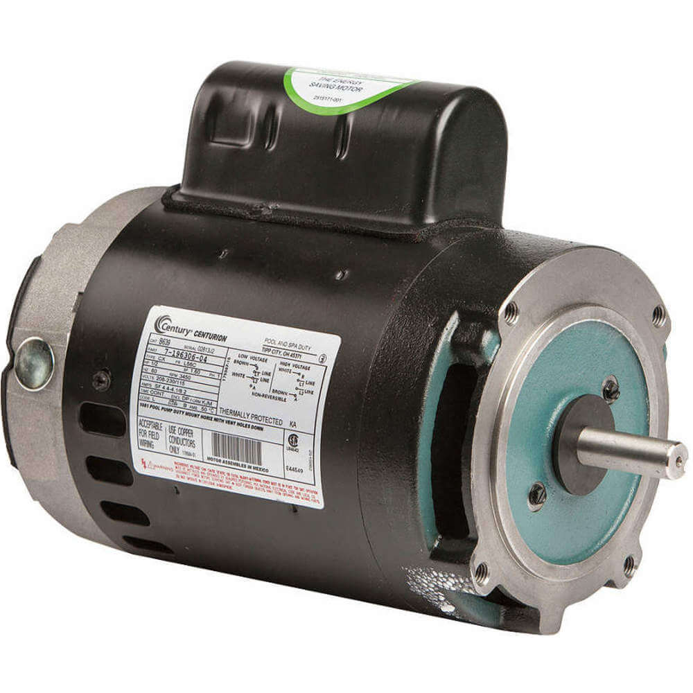 Century B654 | 5PB95 | Pool Motor 1 Hp 3450 Rpm 115/208-230vac | Raptor ...