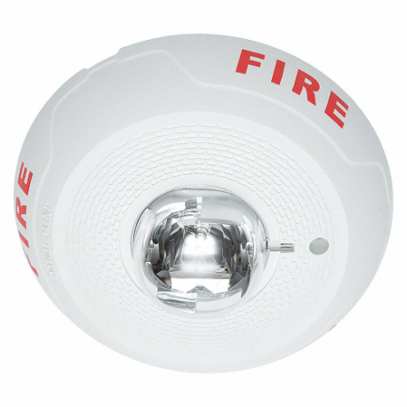 System Sensor SCWL | 54TP84 | Strobe, Marked Fire, White, Ceiling, 2 1/2 Inch Size Dp In, 6 27/ ...