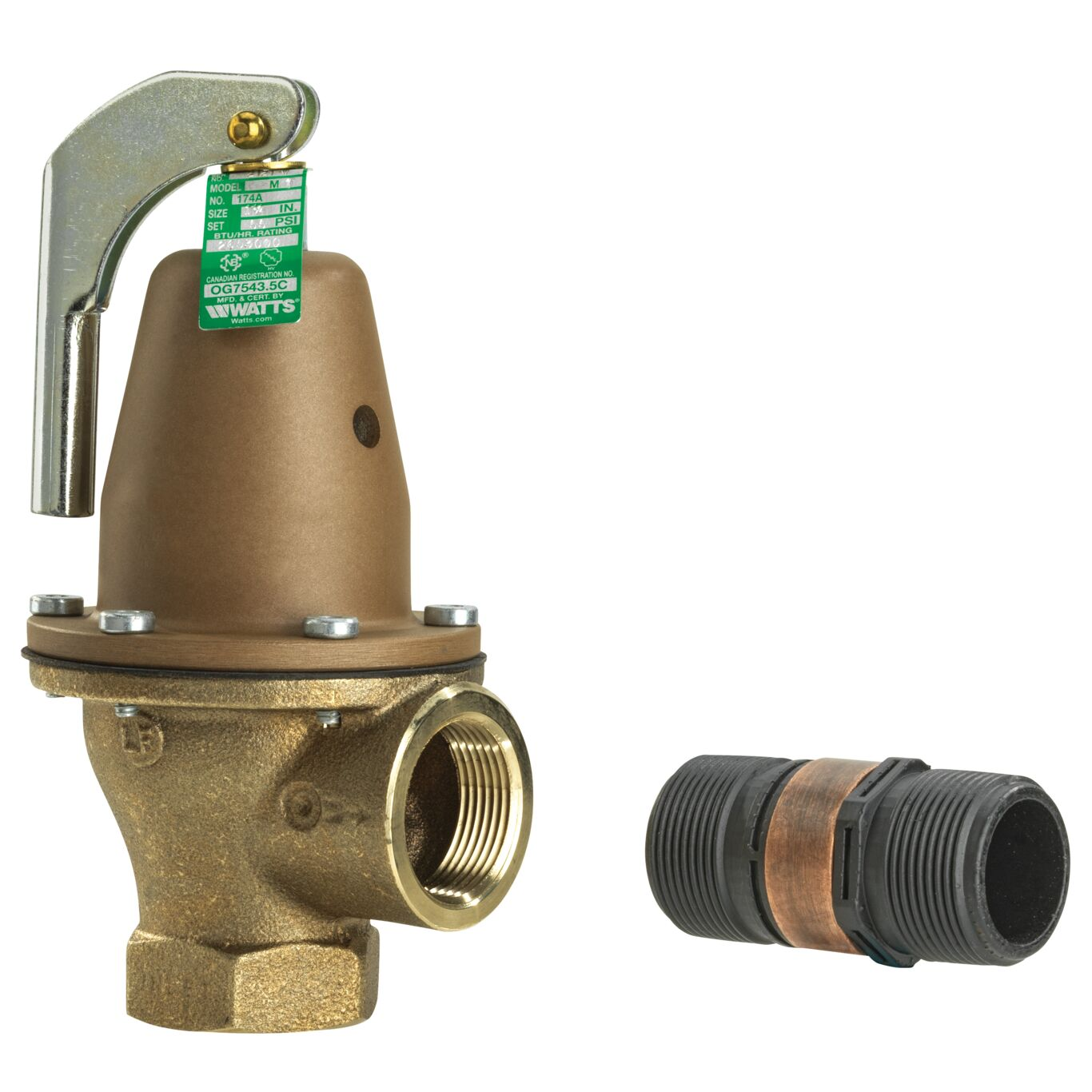 Watts LF174A 060 FS 1 1/4 | F121515 | Boiler Pressure Relief Valve ...