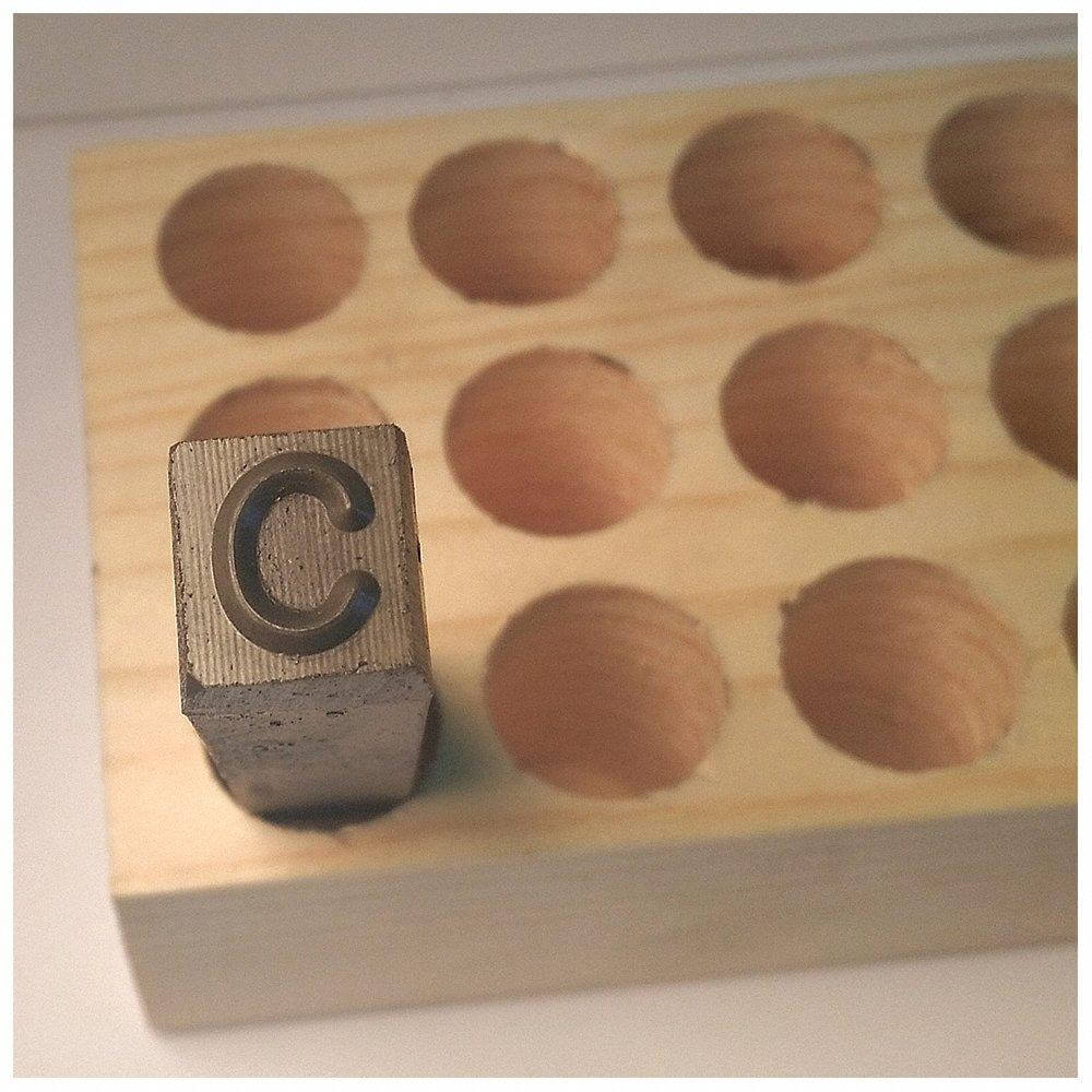 Young Bros. Stamp Works YOU-03274-C | 39GA44 | Hand Stamp Letter C 1/8 ...